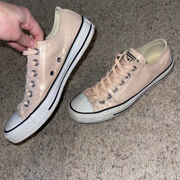 Converse | Shoes | Sparkly Rose Converse | Poshmark